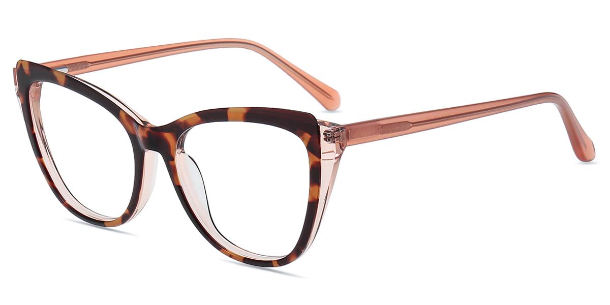 Women Glasses Medium AC25764 | Tortoise Pink Acetate Cat Eye Frame ...