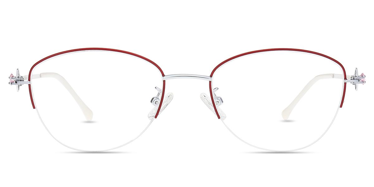 Women's semi-rimless Metal eyeglasses | Firmoo.com