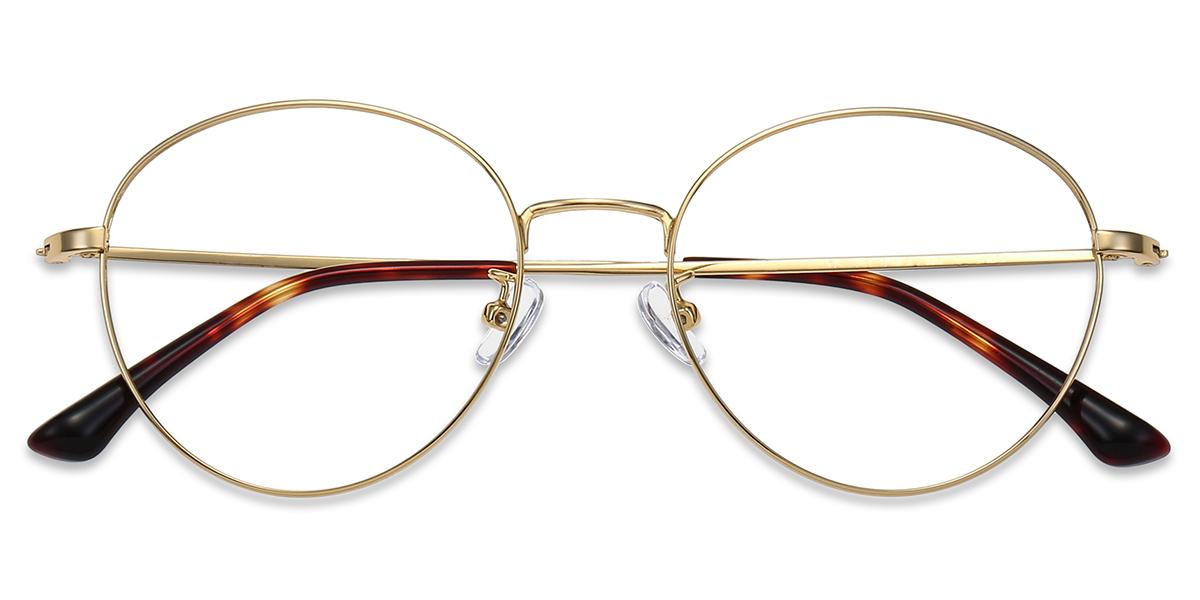 Unisex full frame Metal eyeglasses | Firmoo.com