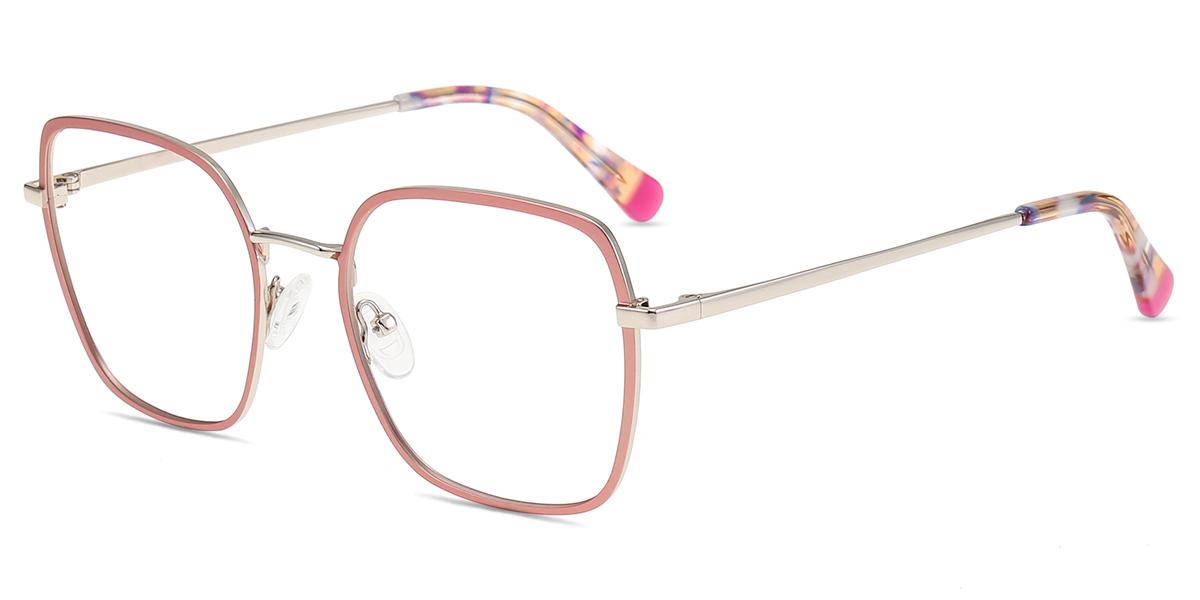Gafas Graduadas Mujer M64602 | Gafas Cuadradas Rosadas,Doradas Con ...