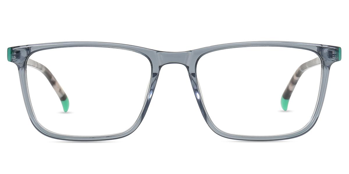 Unisex Glasses Medium AC88290 | Clear Grey Acetate Rectangle Frame ...