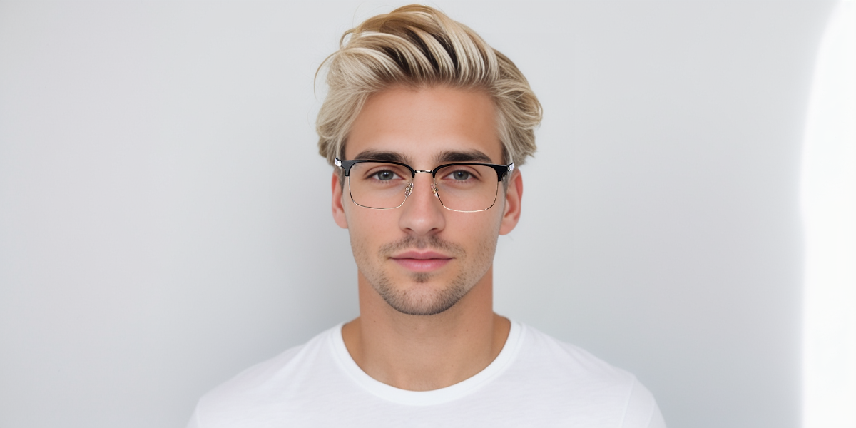 Men's full frame TR & Metal eyeglasses | Firmoo.com