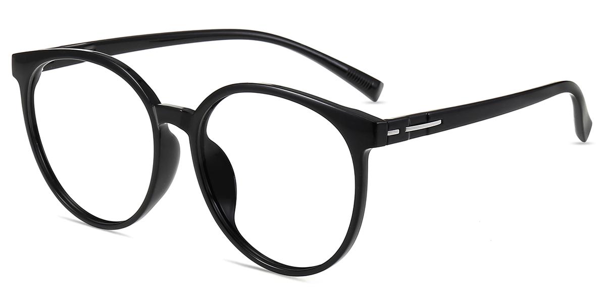 Lunettes de vue Femmes TR98091 | Noir Tr Moyen Rond lunettes | Firmoo FR