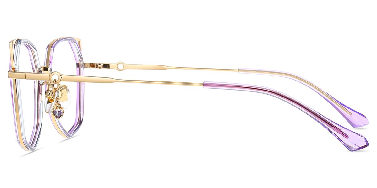 Lunettes de vue Femmes MT02808 | Clair,Violet,Or Métal ,Tr Moyen ...