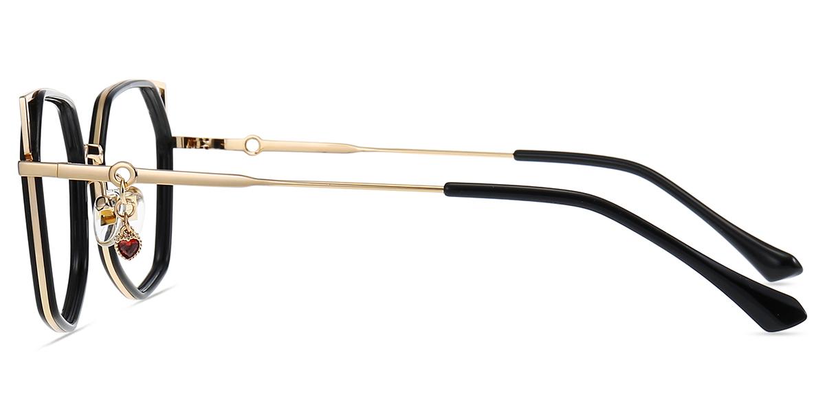 Lunettes de vue Femmes MT02808 | Noir,Or Métal ,Tr ,Matériaux mixtes ...