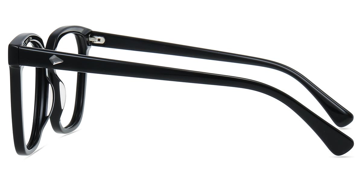 Unisex Glasses Medium Judy089 | Black Acetate Square Frame | Firmoo UK