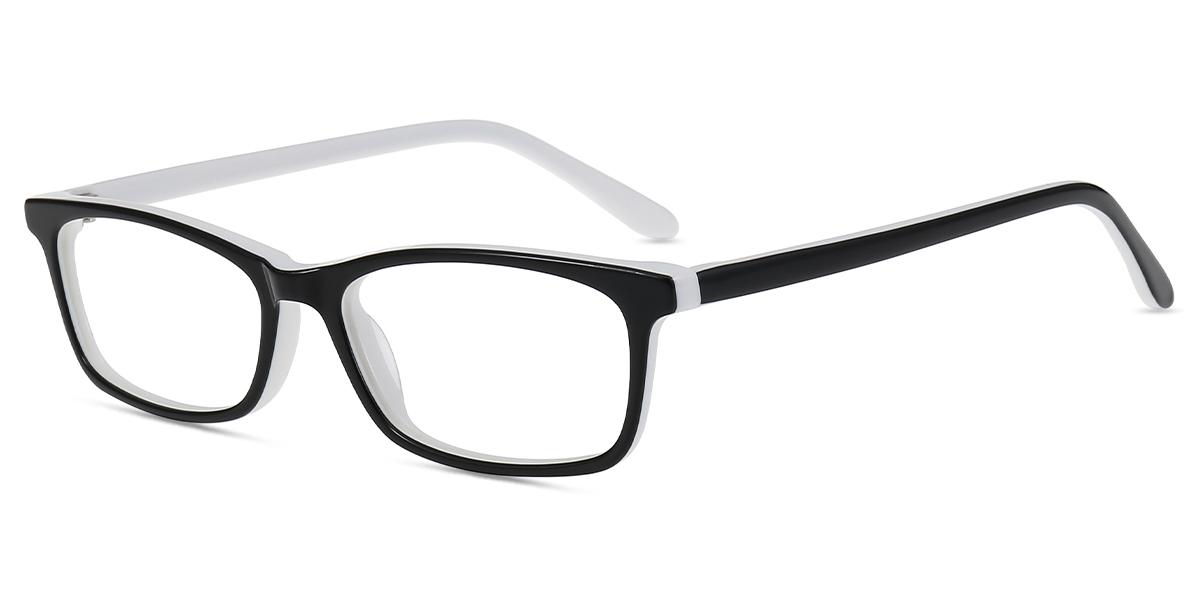 Unisex Glasses Small AC11979 | Pattern Ivory Acetate Rectangle Frame ...