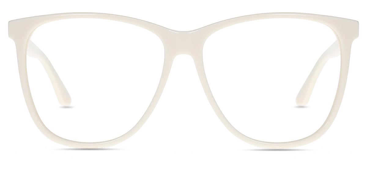 Women Glasses Medium AC72833 | White Acetate Horn-rimmed Frame | Firmoo UK