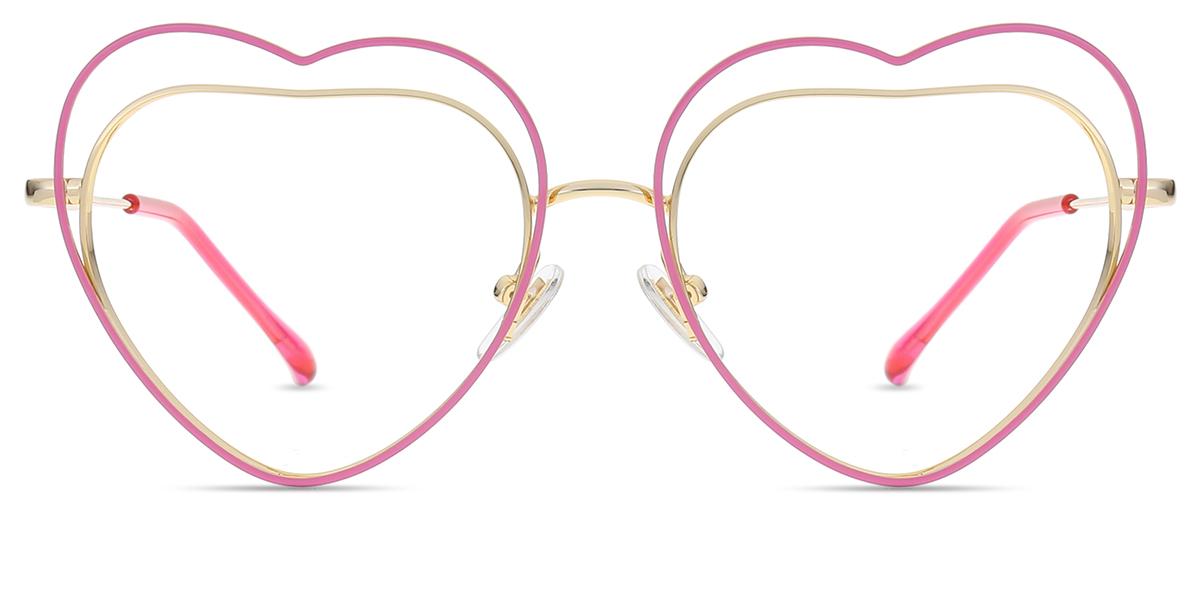 Lentes oftálmicos Mujer Judy083 | con Armazón Mediano de Metal Corazón ...