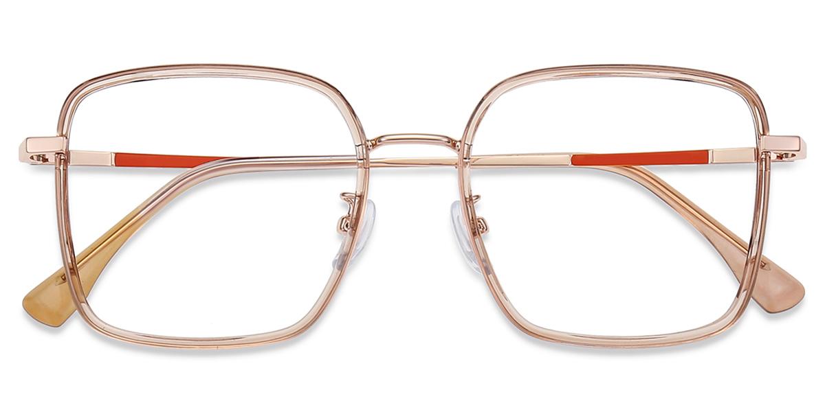 Women Glasses Medium TM17735 | Pink Clear Rose Gold Tr Metal Square ...
