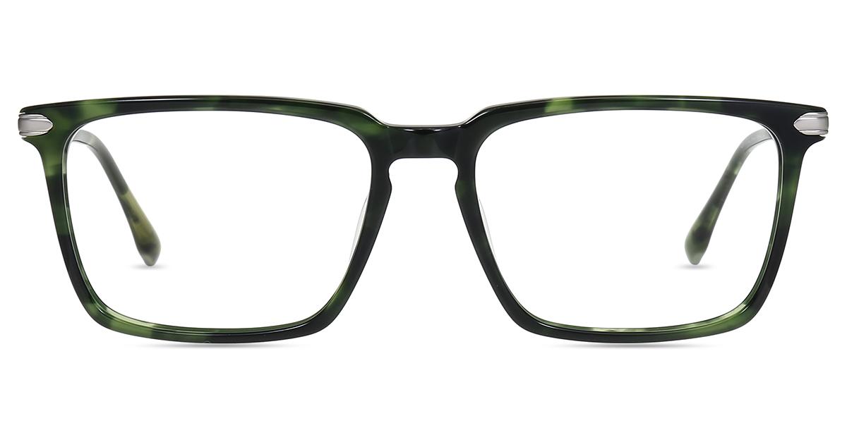 Unisex Glasses Large PM53250 | Green Pattern Acetate Metal Rectangle ...