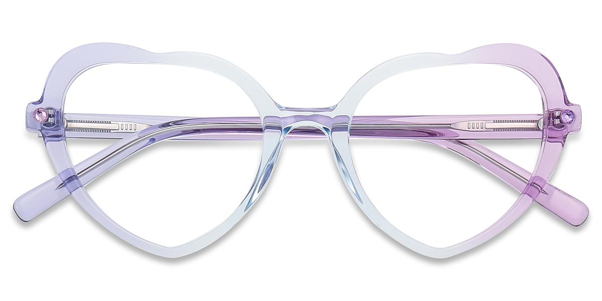 Women Glasses Medium Andrew015 | Clear Pink Acetate Heart Frame | Firmoo UK