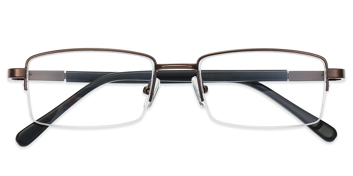 Men's semi-rimless Metal eyeglasses | Firmoo.com.au