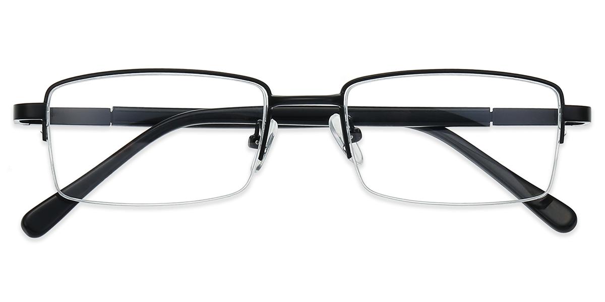 Men's semi-rimless Metal eyeglasses | Firmoo.com.au