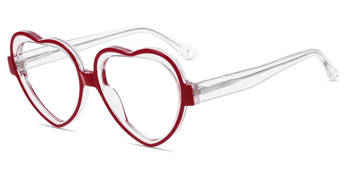 Gafas Graduadas Mujer Judy096 | Gafas Corazón Rojas,Claras Con Montura ...