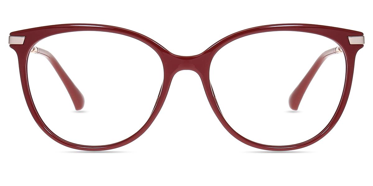 Women Glasses Medium TM69611 | Red Tr Metal Horn-rimmed Frame | Firmoo UK