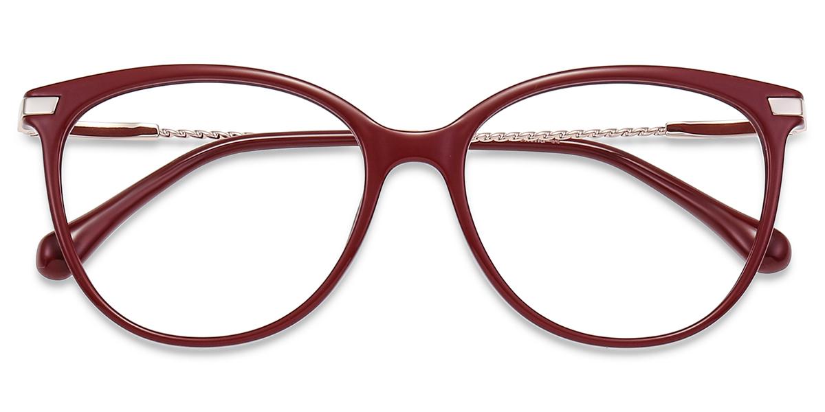 Women Glasses Medium TM69611 | Red Tr Metal Horn-rimmed Frame | Firmoo UK