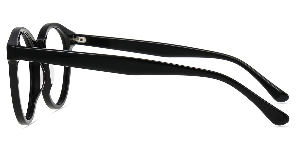 Lunettes de vue Femmes Lindsay21107 | Noir Acétate Grande Rond lunettes ...