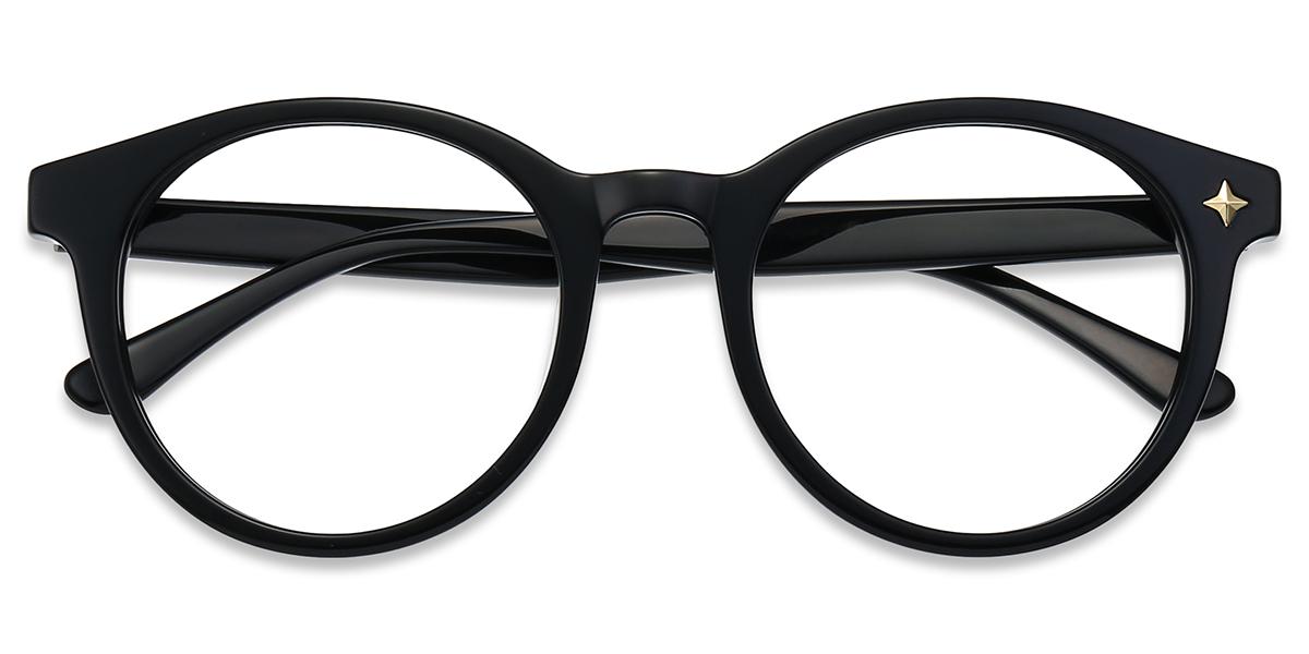 Lunettes de vue Femmes Lindsay21107 | Noir Acétate Grande Rond lunettes ...