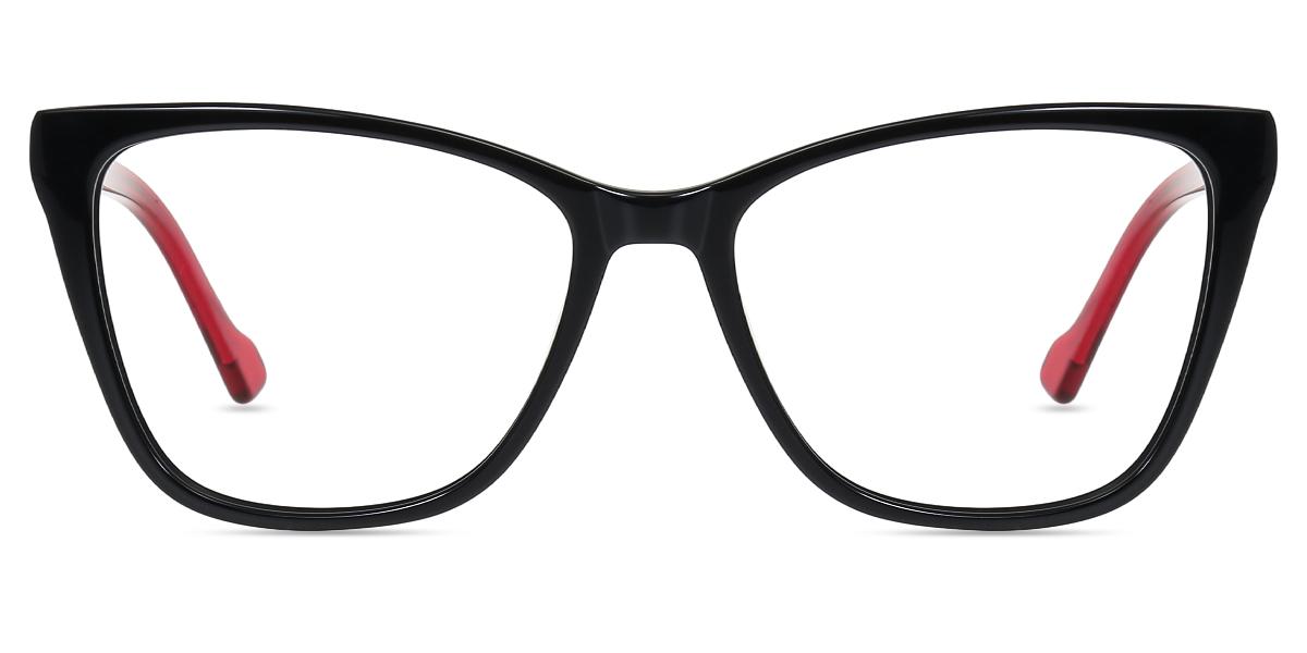 Women Glasses Medium AC03880 | Black Acetate Horn-rimmed Frame | Firmoo UK