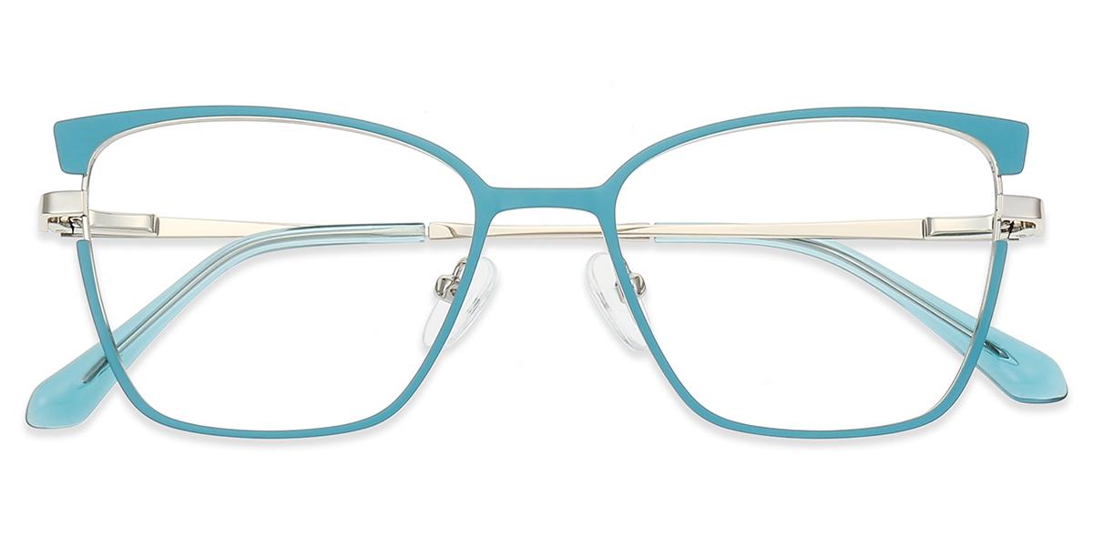 Gafas Graduadas Mujer M54851 | Gafas De Pasta Azules Con Montura Metal ...