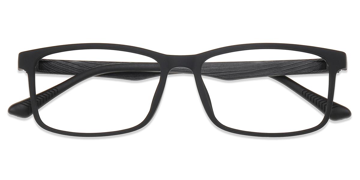 Occhiali da vista Uomo TR75559 | Occhiali Rettangolari Matt,Neri in Tr ...