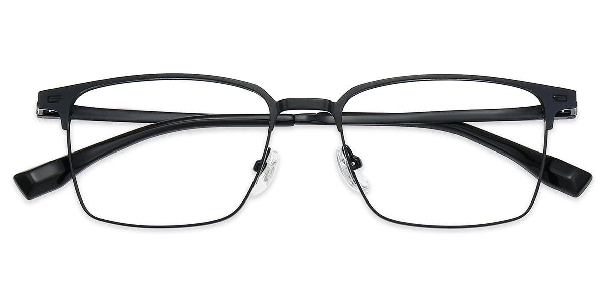 Men Glasses Medium T95344 | Black Titanium Rectangle Frame | Firmoo UK