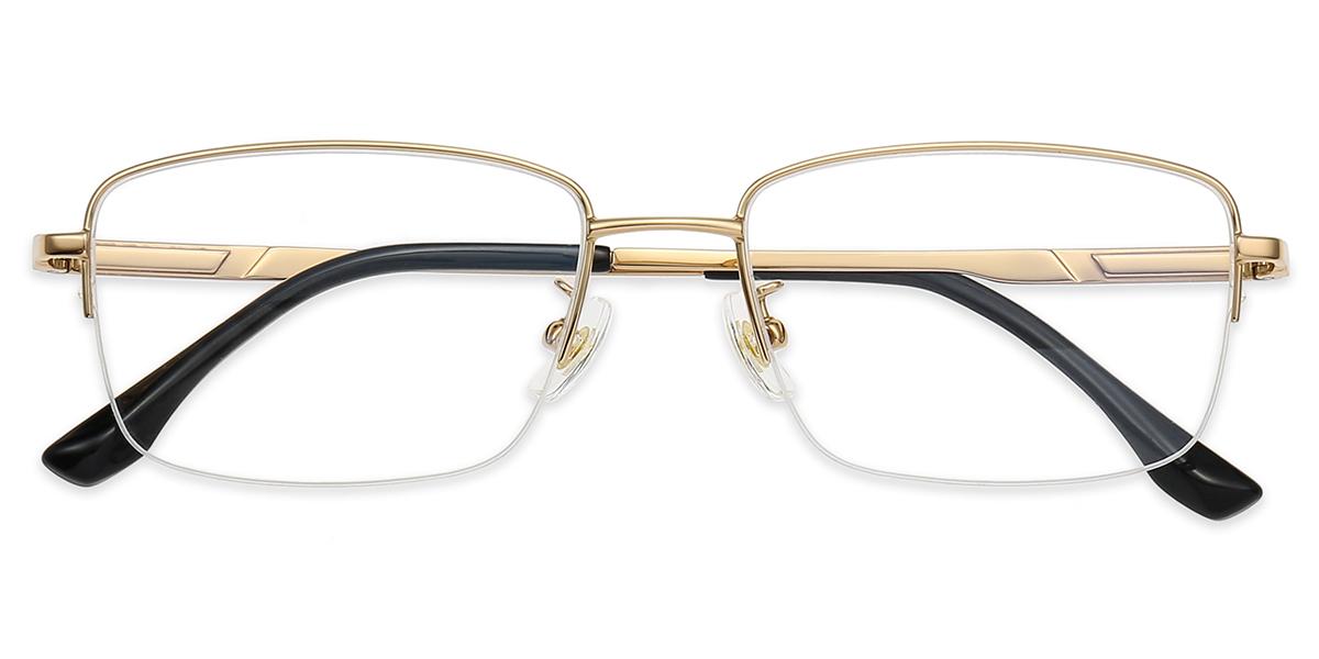 Men's semi-rimless Titanium eyeglasses | Firmoo.com