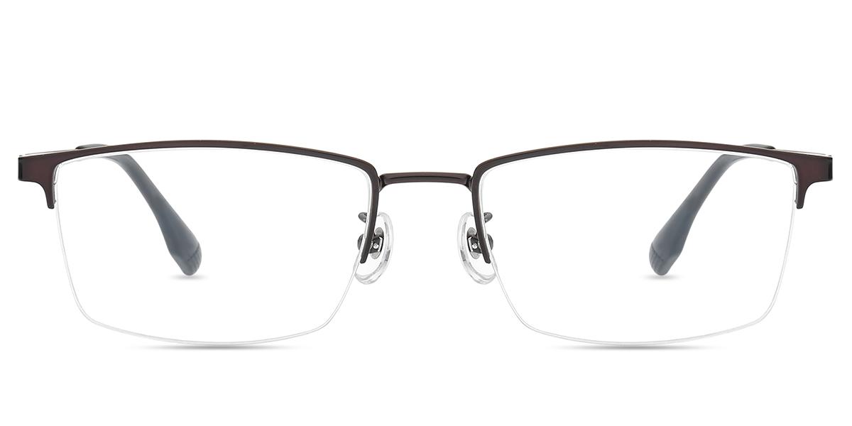 Men's semi-rimless Titanium eyeglasses | Firmoo.com