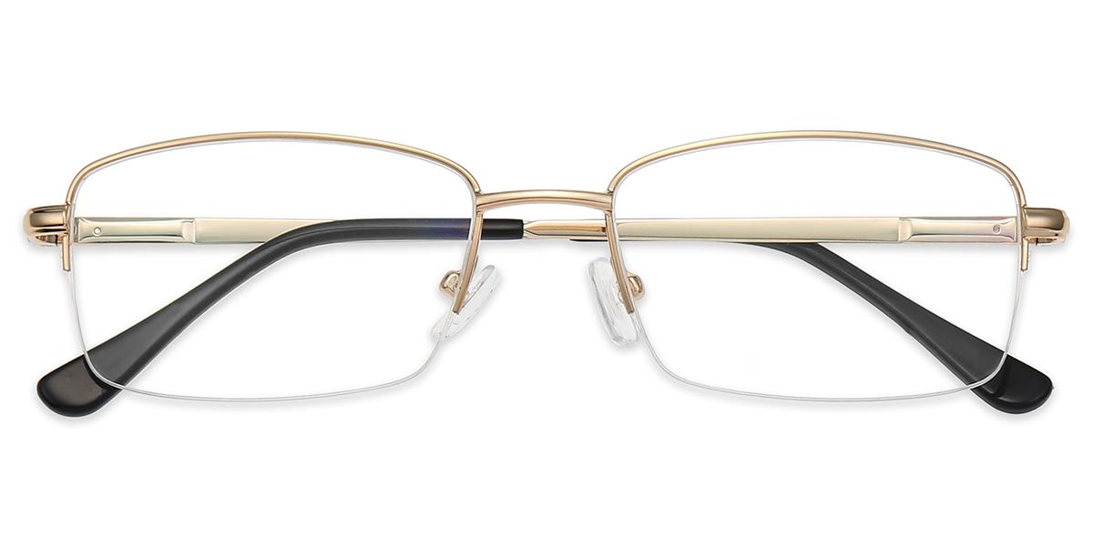 Men's semi-rimless Metal eyeglasses | Firmoo.com