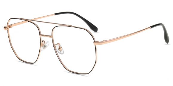 Lunettes de vue Unisexe M21572 | Noir,Argent Métal Grande Aviateur ...