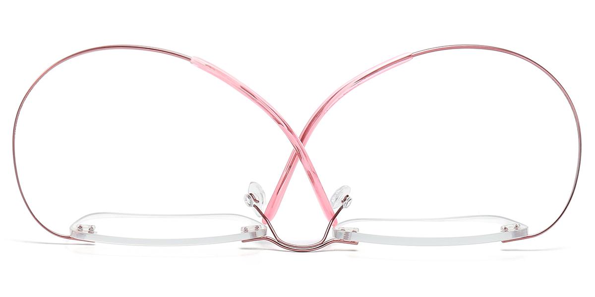 Lunettes de vue Femmes T44275 | Rose Titane Grande En écaille lunettes ...