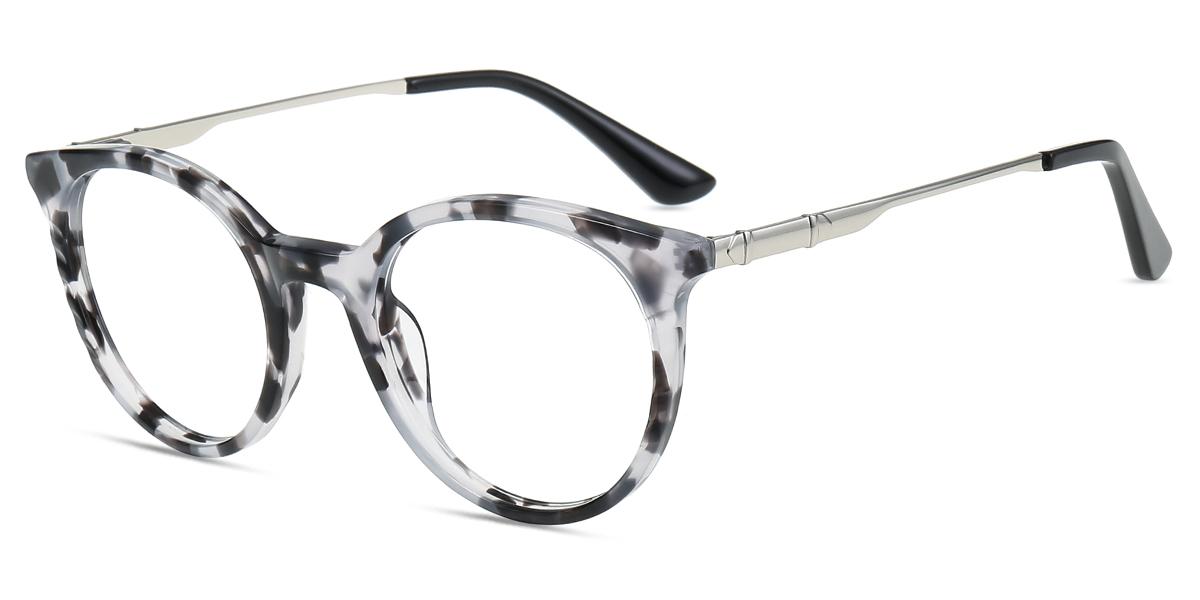 Lunettes de vue Femmes PM18935 | Motifs Acétate ,Métal Petit Rond ...