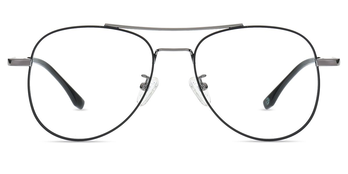 Unisex full frame Metal eyeglasses | Firmoo.com