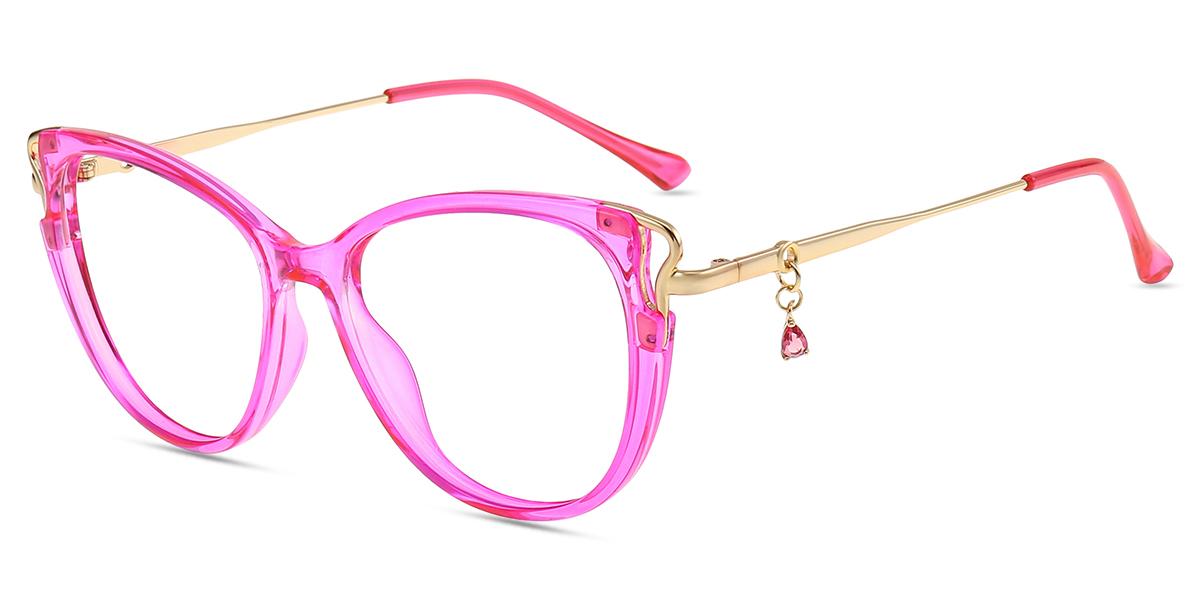 Lentes oftálmicos Mujer Crace21102 | con Armazón Grande de Tr ,Metal ...