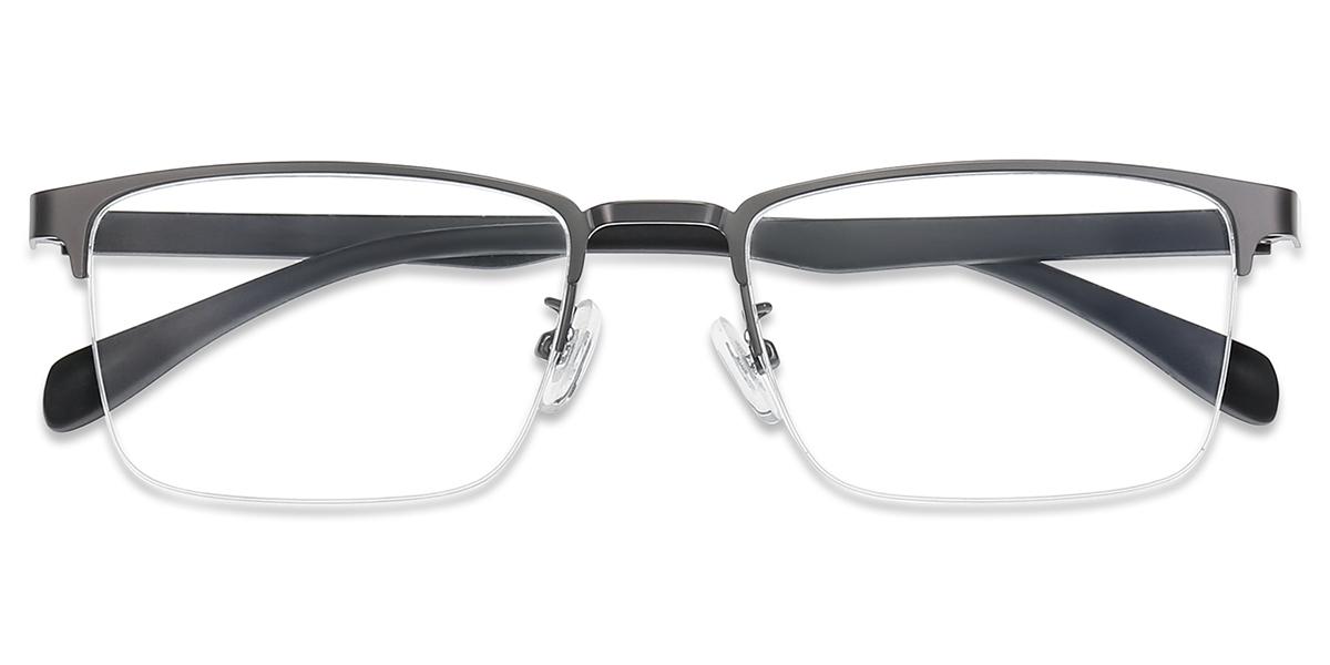 Men's semi-rimless Metal eyeglasses | Firmoo.com