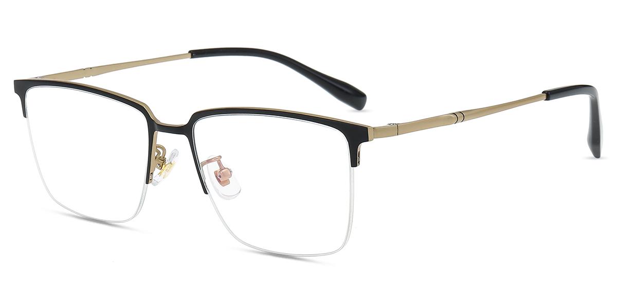 Men's semi-rimless Titanium eyeglasses | Firmoo.com