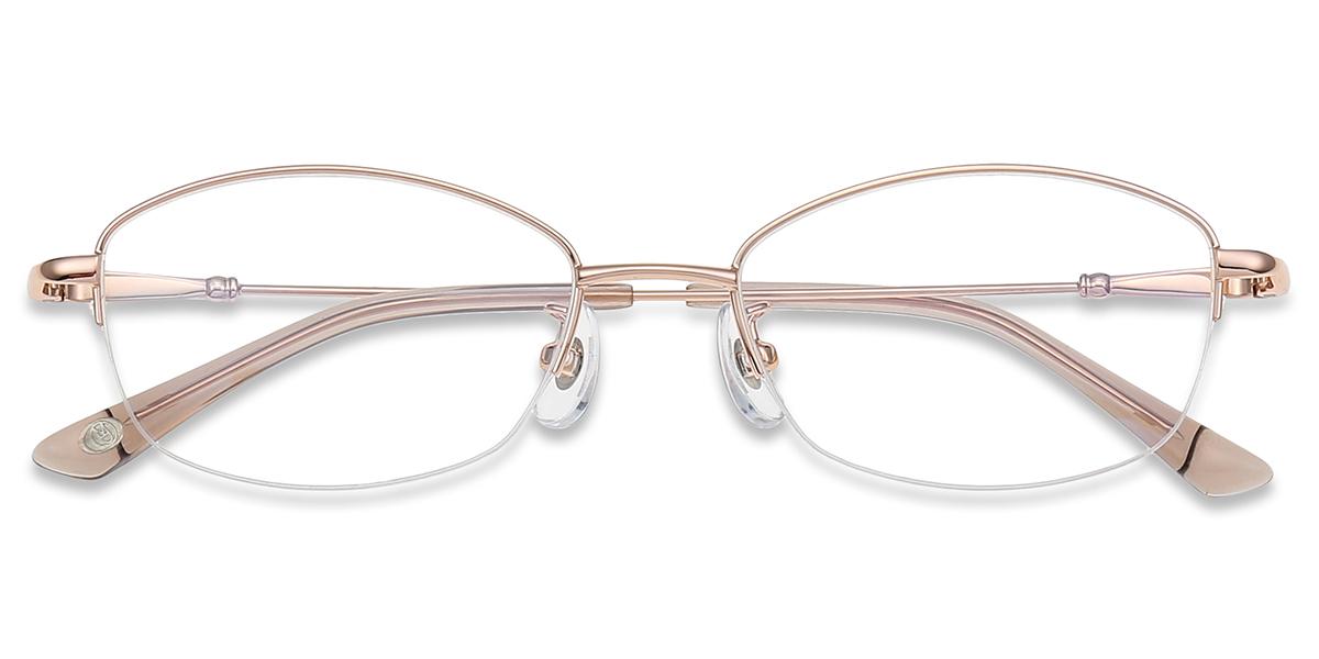 Women's semi-rimless Titanium eyeglasses | Firmoo.com