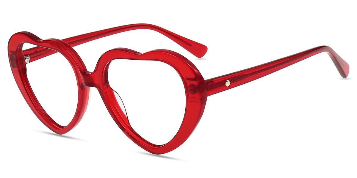 Gafas Graduadas Mujer Fiona230101 | Gafas Corazón Claras,Rojas Con ...