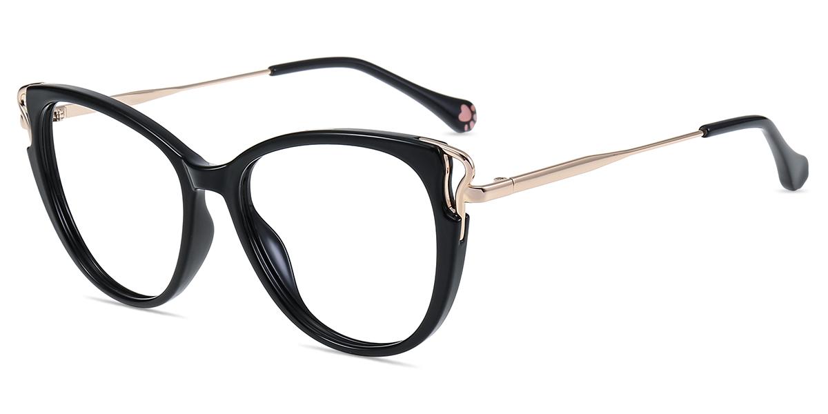 Occhiali da vista Donna Judy107 | Occhiali Cat eye Neri in Tr ,Metallo ...