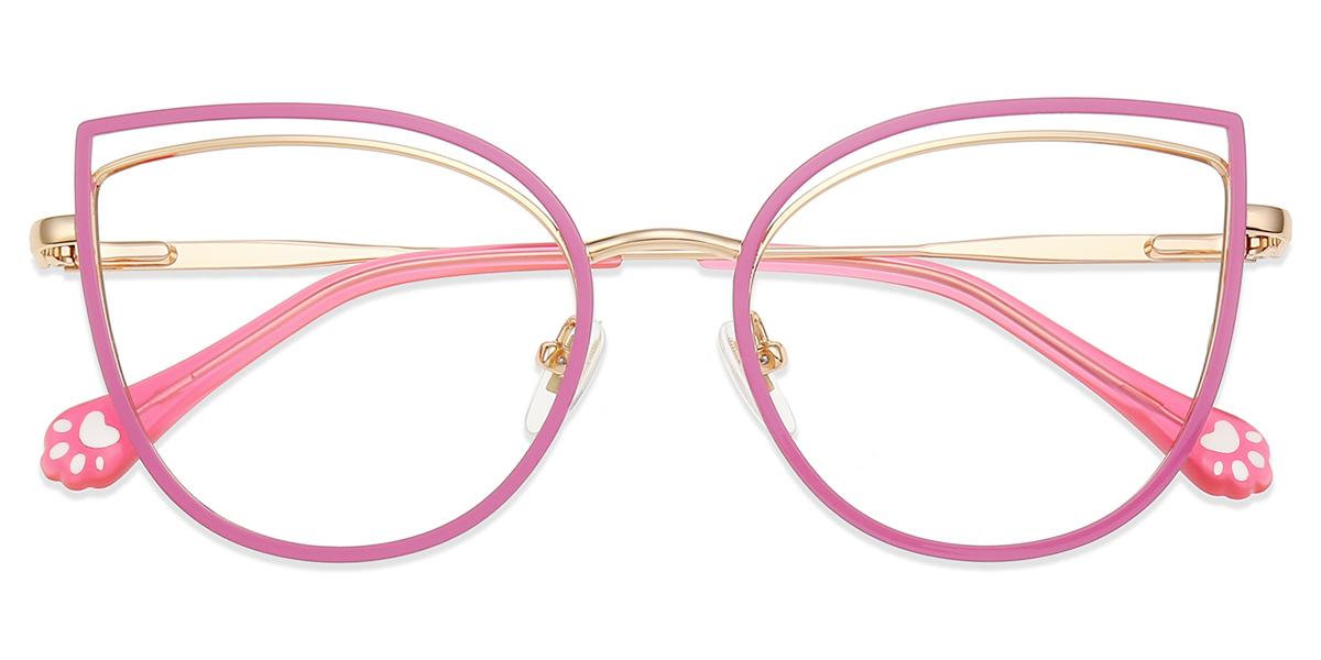 Lentes oftálmicos Mujer Judy116 | con Armazón Grande de Metal Ojo de ...