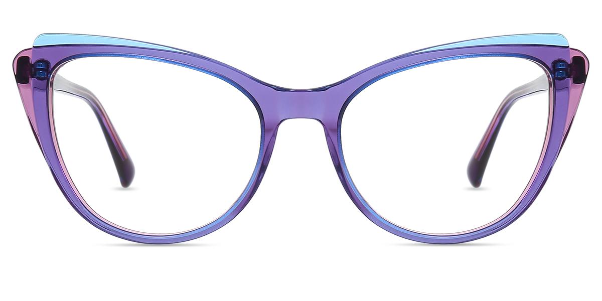 Occhiali da vista Donna April001 | Occhiali Cat eye Blu,Viola in ...