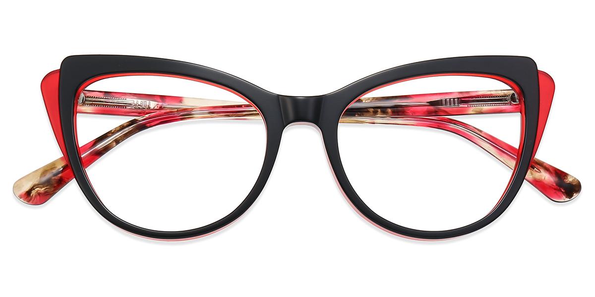 Gafas Graduadas Mujer April001 | Gafas Ojos de gato Negras,Rojas Con ...