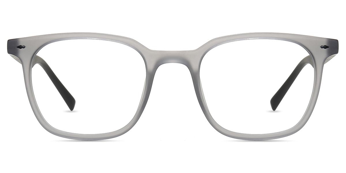 Unisex Glasses Large TR97867 | Matt Grey Tr Square Frame | Firmoo UK
