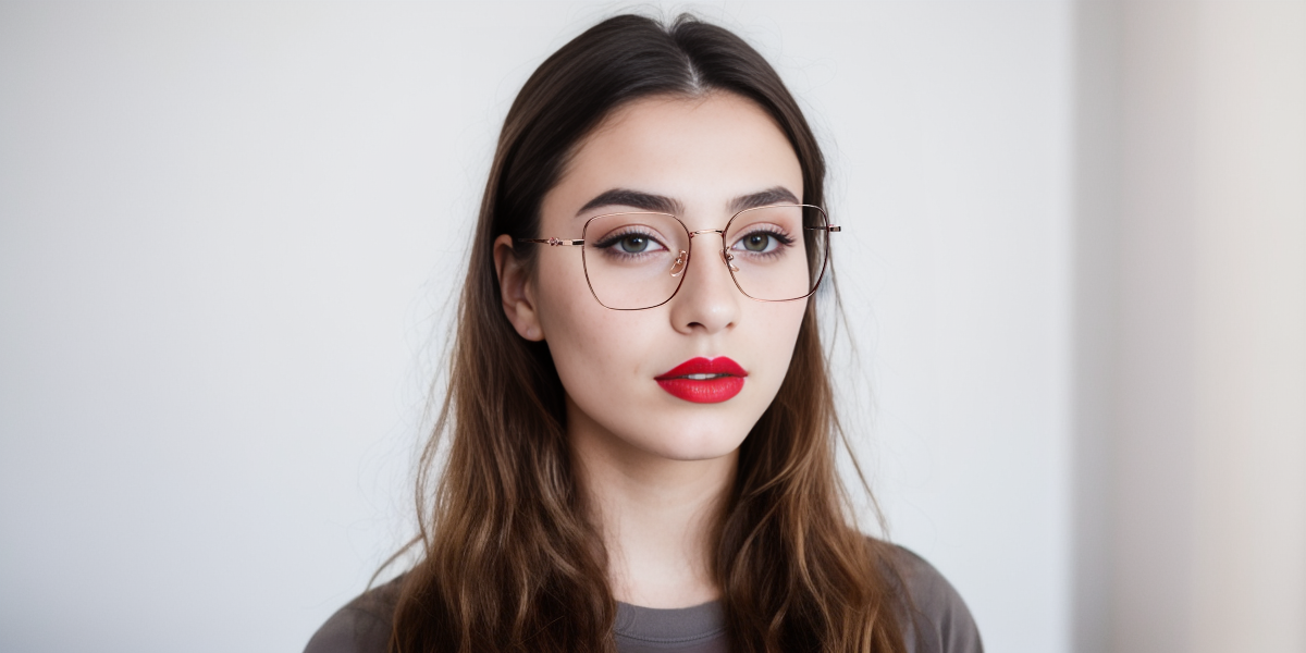 Gafas Graduadas Mujer M93552 | Gafas Cuadradas Oro Rosa Con Montura Metal | Firmoo ES