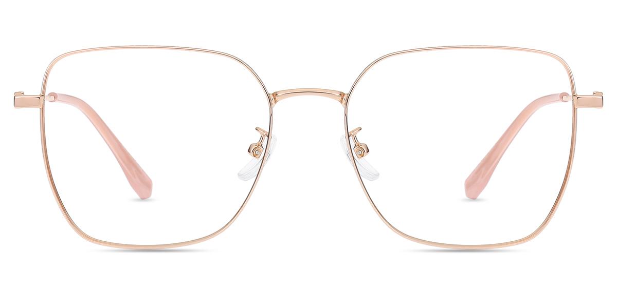 Gafas Graduadas Mujer M93552 | Gafas Cuadradas Oro Rosa Con Montura ...