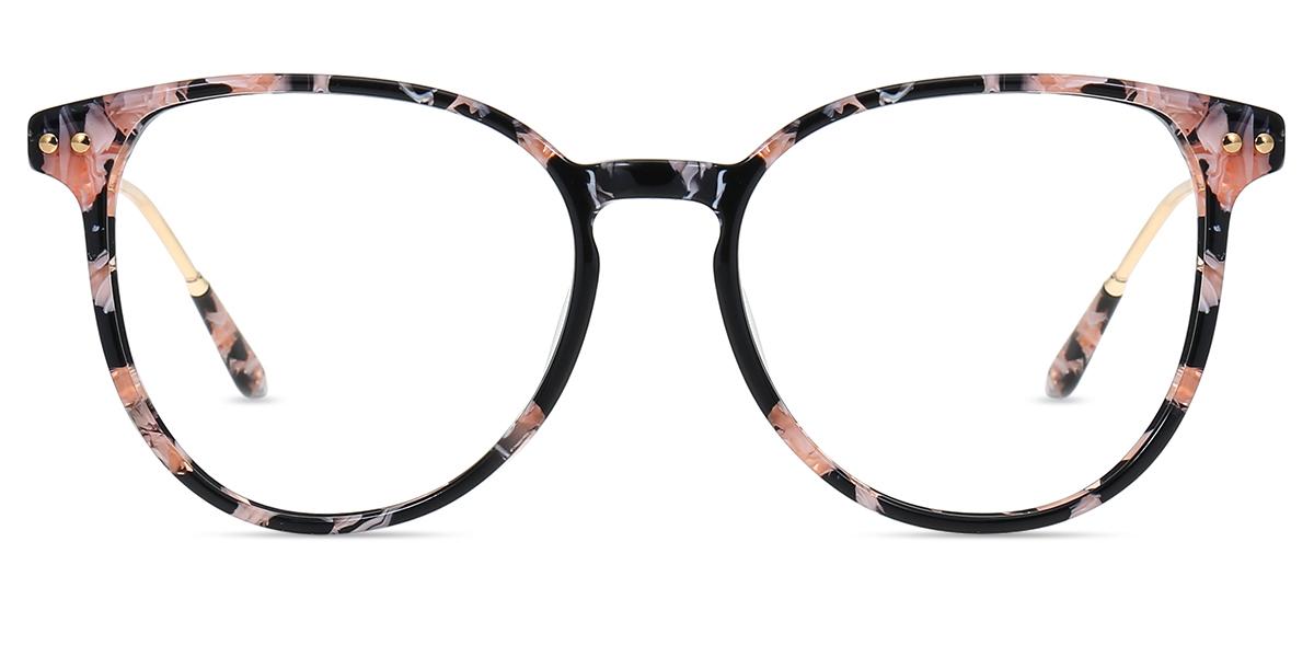 Women Glasses Large Judy126 | Pattern Acetate Metal Horn-rimmed Frame ...