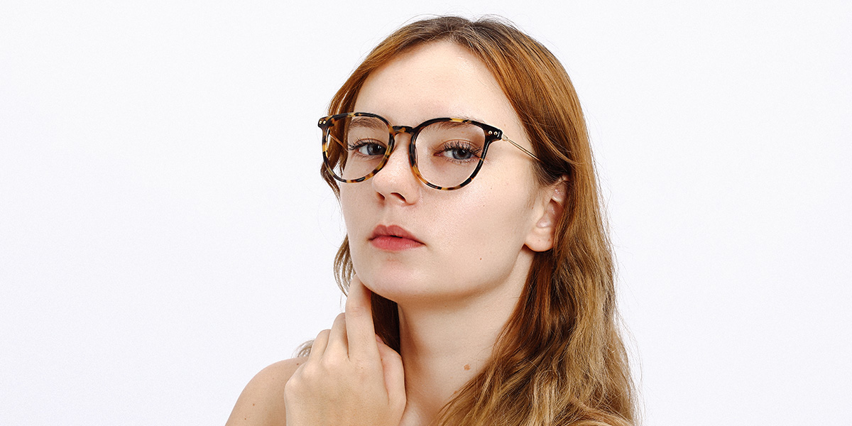 Women's full frame Acetate & Metal eyeglasses | Firmoo.com