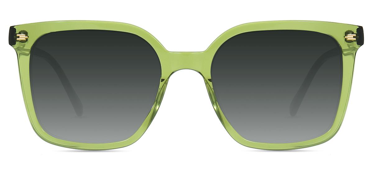 Women Sunglasses Medium ShirleyT21109 | Clear Green Acetate Square ...