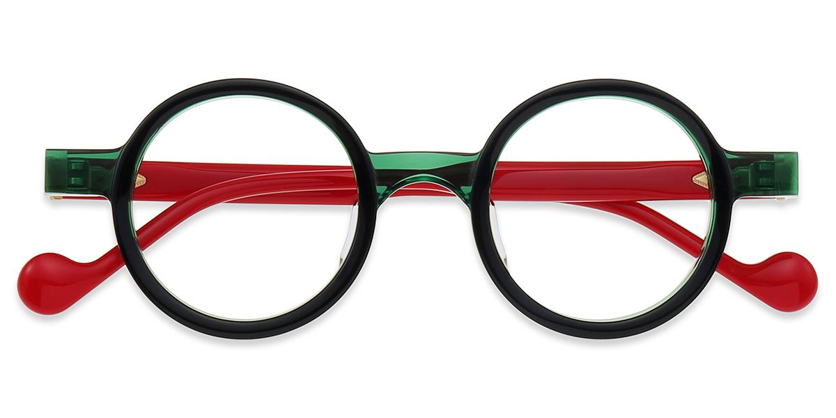 Lunettes de vue Unisexe AC13030 | Bleu,Clair Acétate Moyen Rond ...